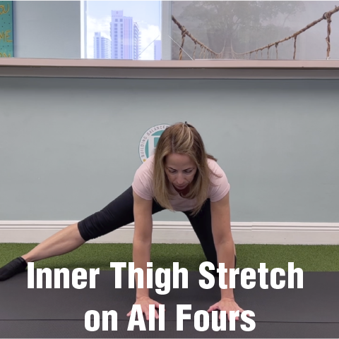 Inner Thigh Stretch on All Fours - B3 Physical Therapy